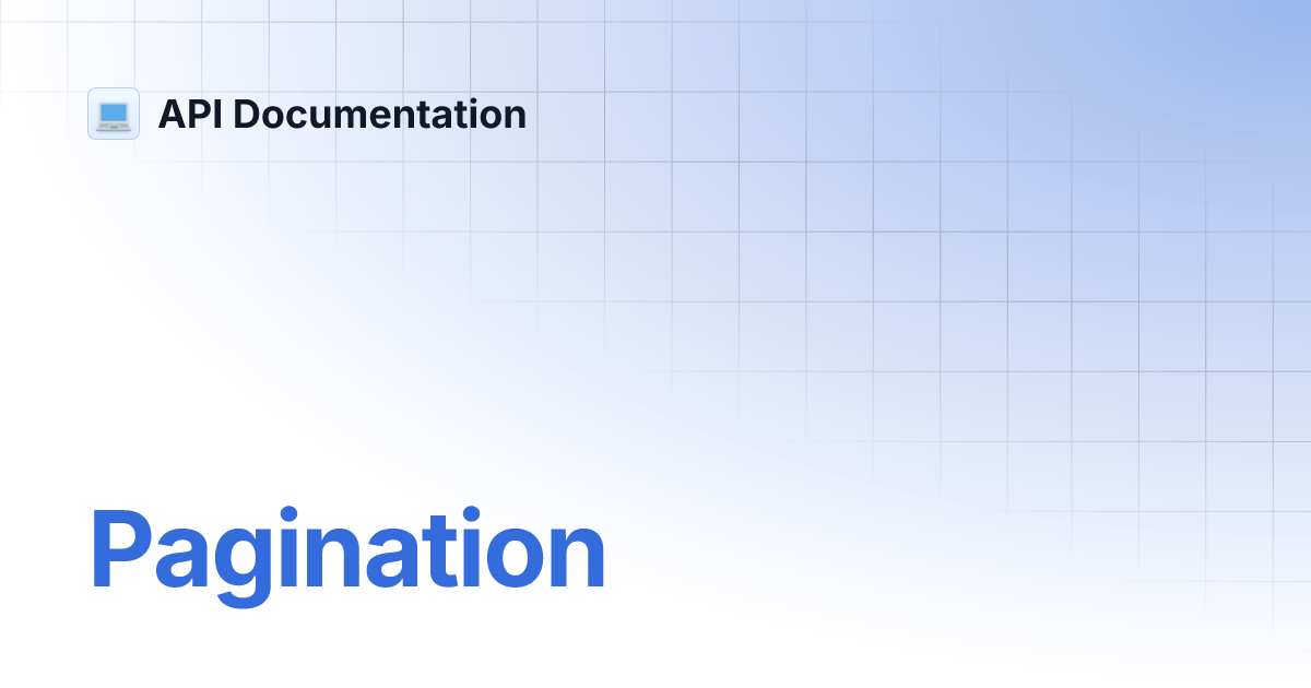 Pagination | API Documentation